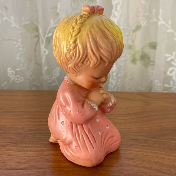 Vintage | Toys | Vintage 6s Squeaking Praying Girl Doll Toy Made In ...